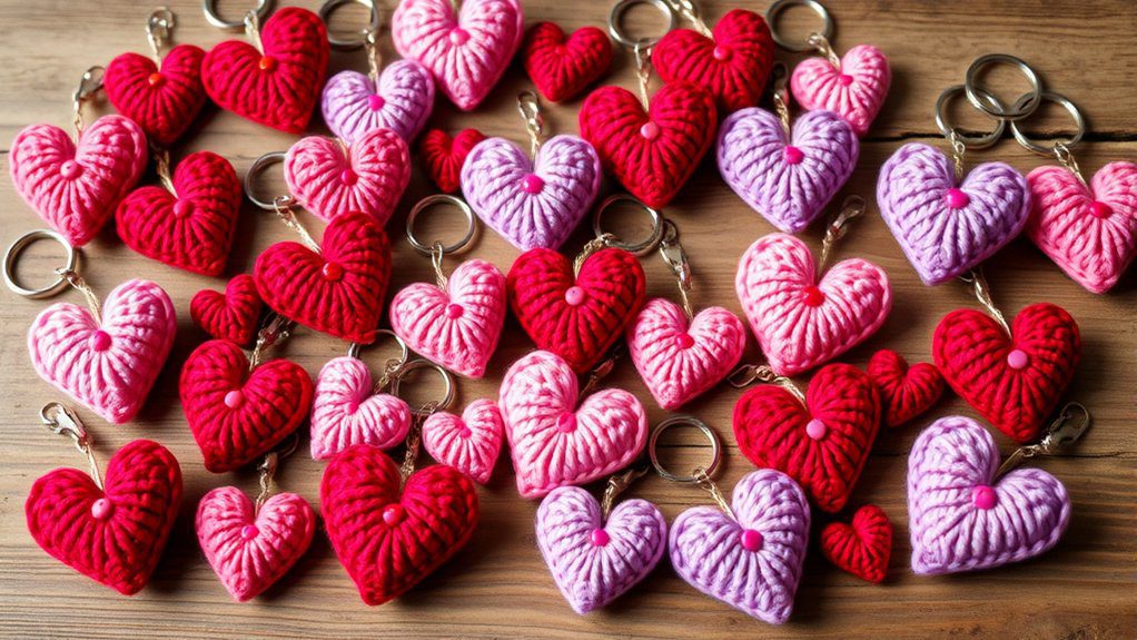 24 Crochet Heart Keychain Designs to Gift and Keep - DIY Craft Nest ...