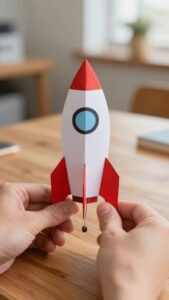 How To Make A Paper Rocket Ship Craft Step By Step | DIYCraftNest